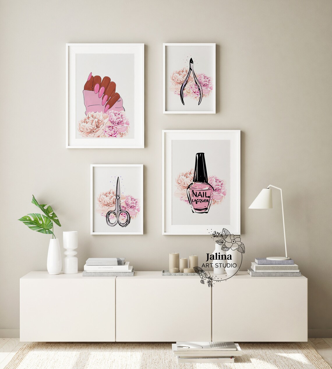 Nail Salon Decor gallery wall set Beauty Salon Decor Nail | Etsy