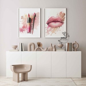 Blush Pink Makeup Tools Printable Poster, Beauty Salon Decor, Makeup ...