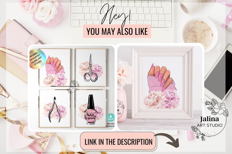 Nail Salon Decor Nail Salon Wall Art Gallery Wall Set of 4 - Etsy