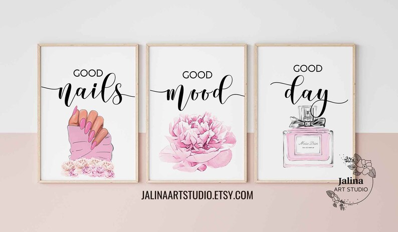 Nail Salon Wall Art Nail Tech Room Decor Set of 3 Prints for - Etsy