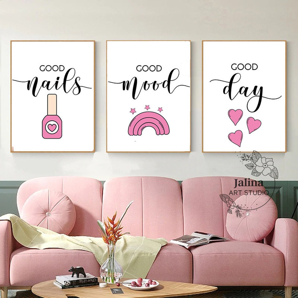 Nail Salon Wall Decor Set of 3 Prints for Nail Room Wall | Etsy