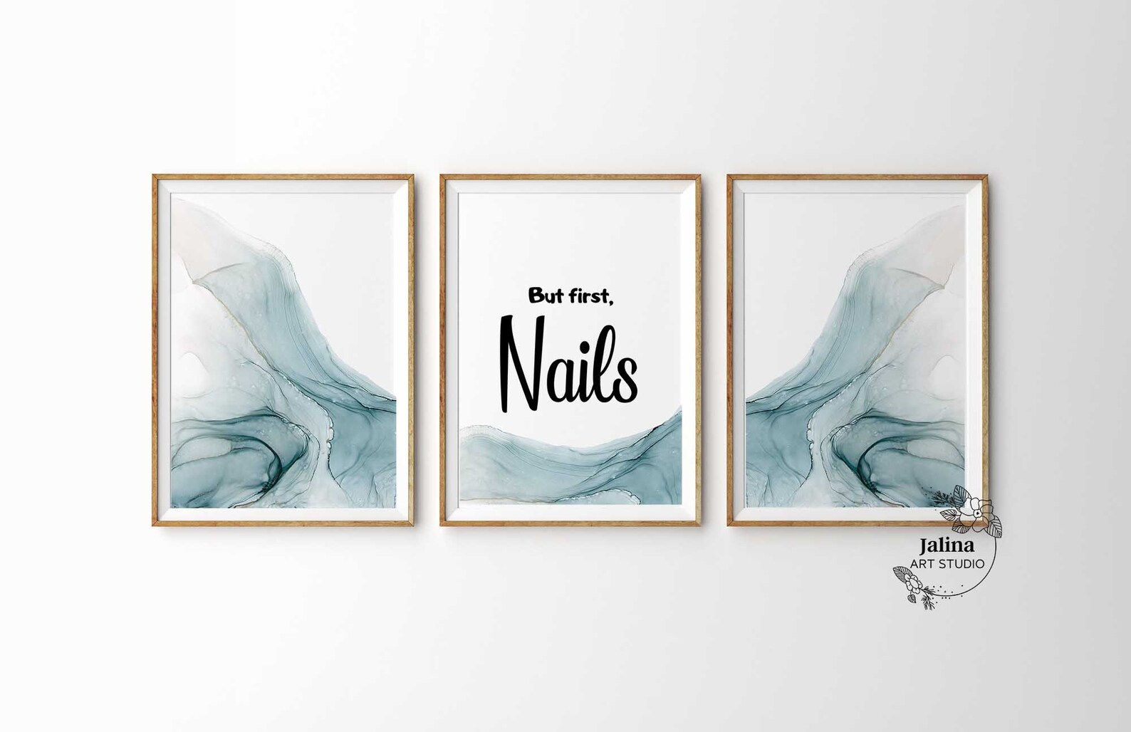 Nail Salon Wall Art but First Nails Set of 3 Prints for Nail - Etsy