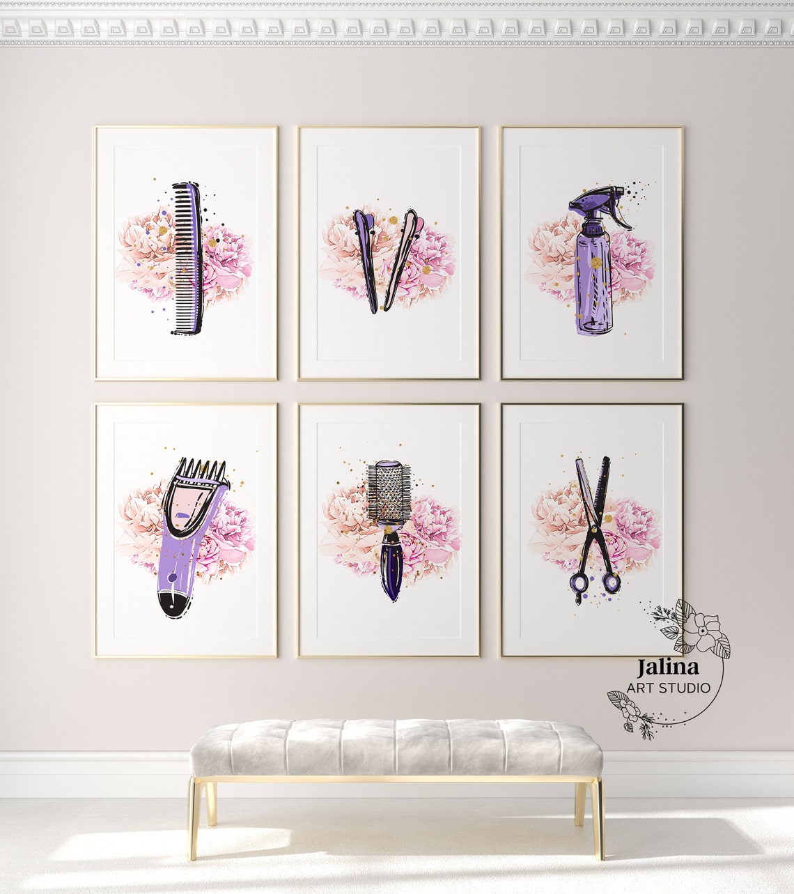 Hair Salon Decor Hair Studio Wall Art Printable Gallery Wall - Etsy