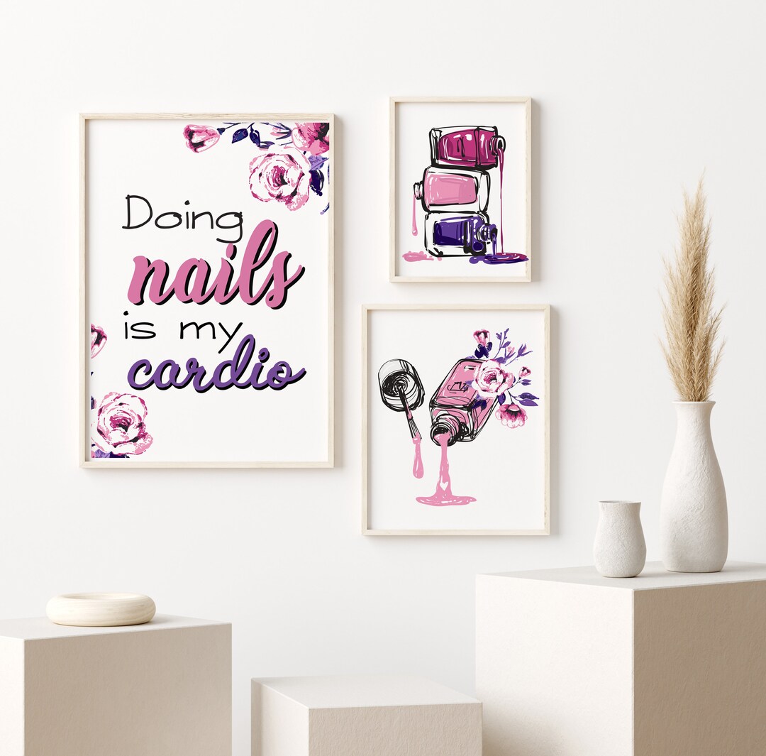 Nail Salon Wall Art Set of 3 Posters - Etsy