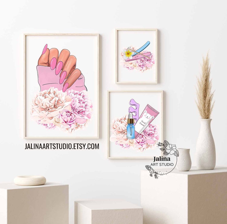 Nail Salon Wall Art Set of 3 Piece Nail Poster for Beauty - Etsy