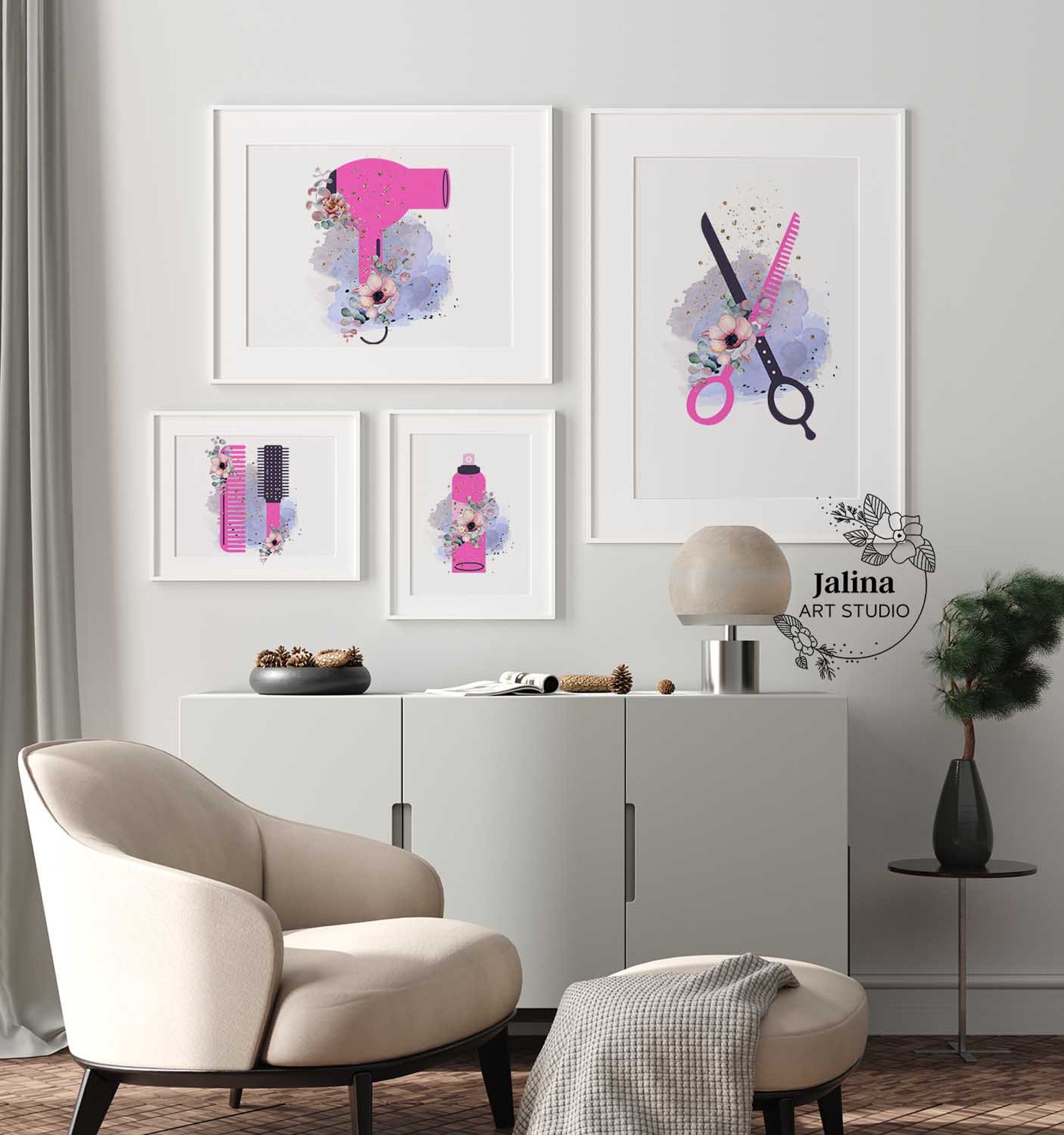 Hair Salon Wall Art Hair Salon Decor Beauty Salon Decor Set - Etsy