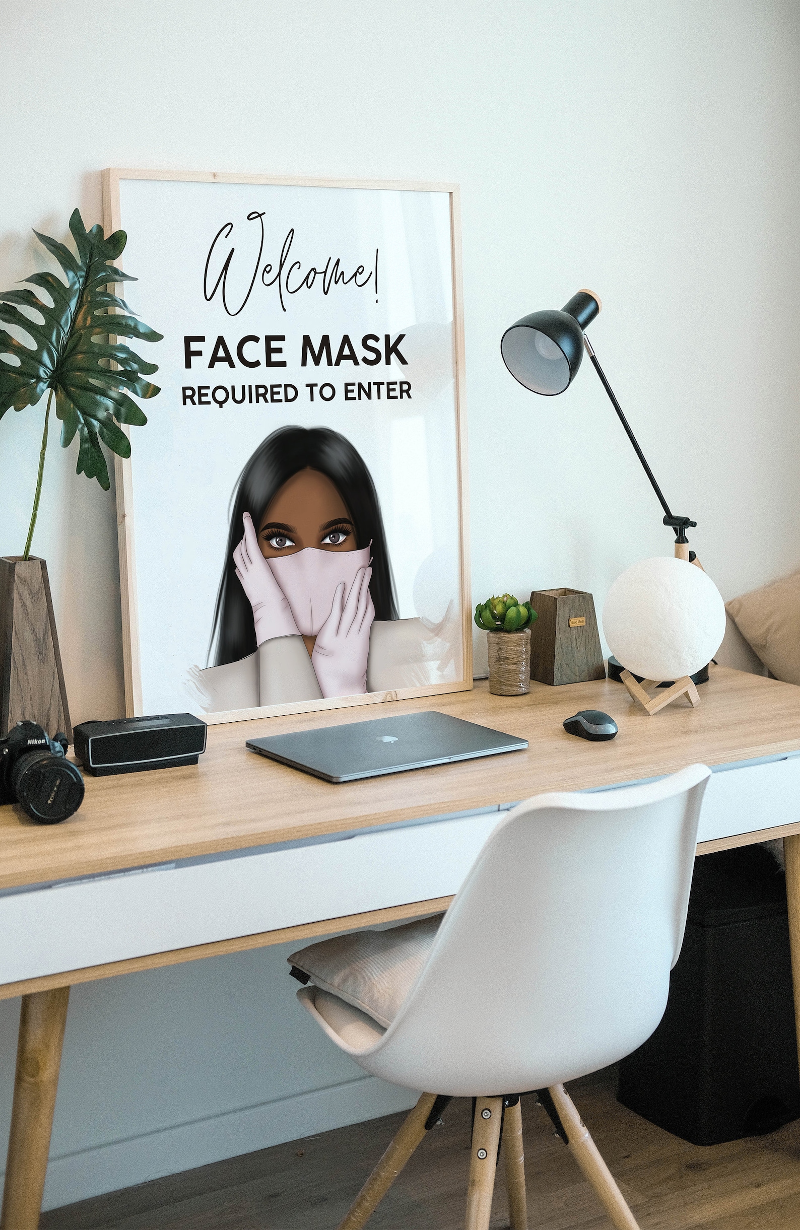 Face Mask Required Printable Poster for Nail Salon Wear a - Etsy