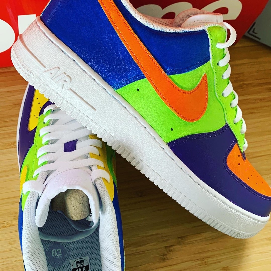 Custom Nike AF1 Skittles - Etsy
