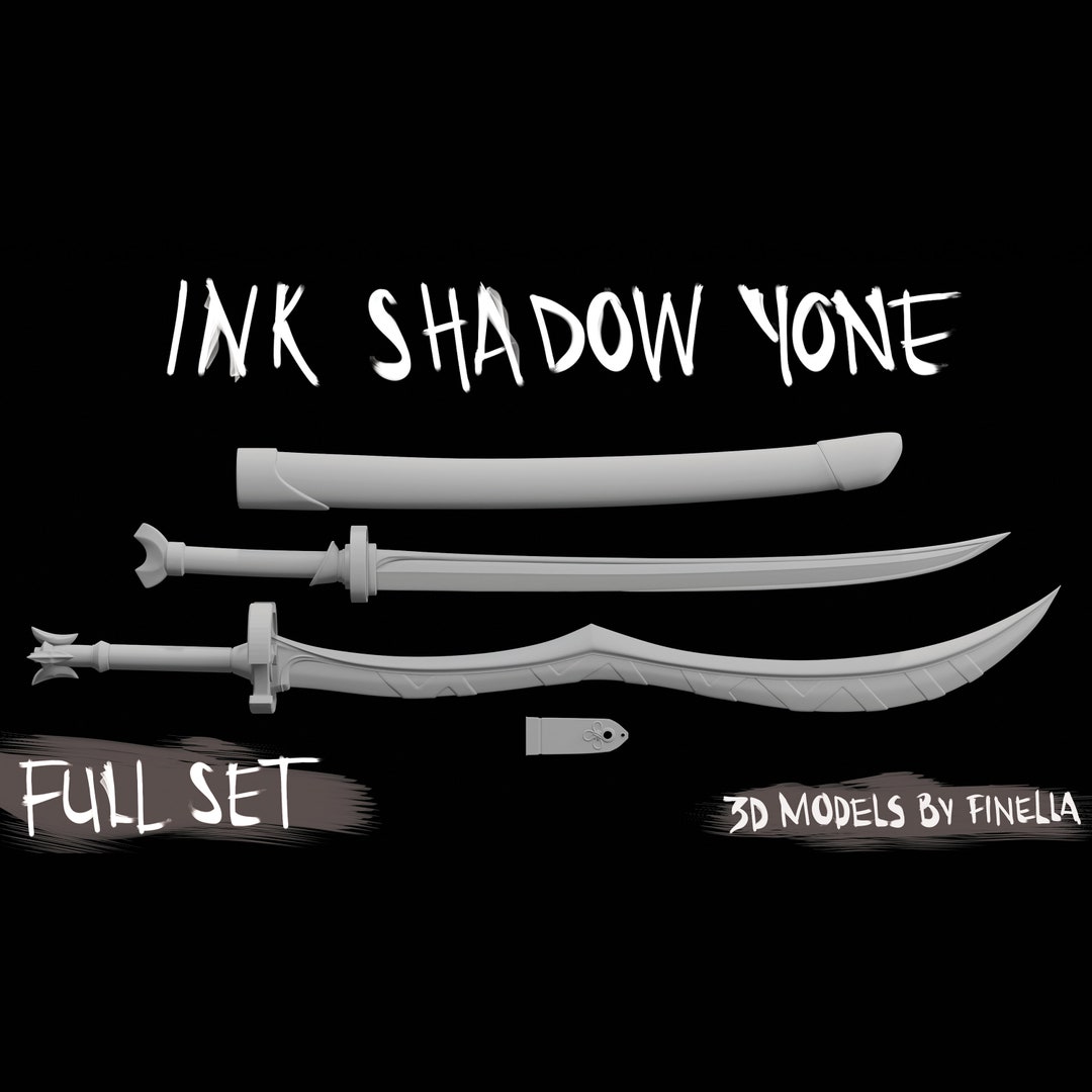 Ink Shadow Yone FULL SET 3D Models for Cosplay - Etsy