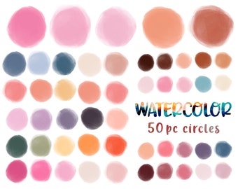 21pc Watercolor Circles Clipart, Instagram, Story Highlight, Digital ...