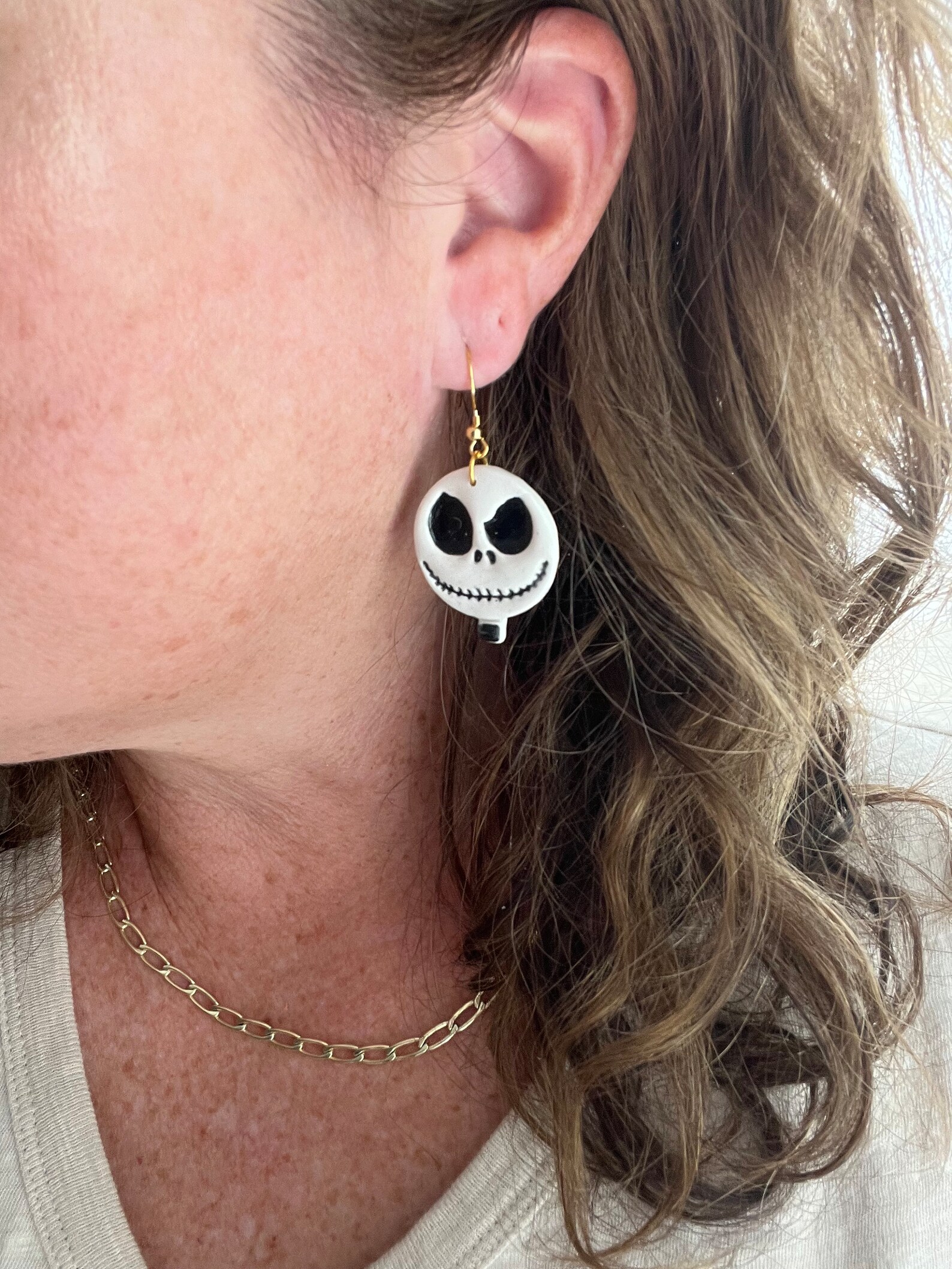 Jack and Sally Clay Earrings - Etsy