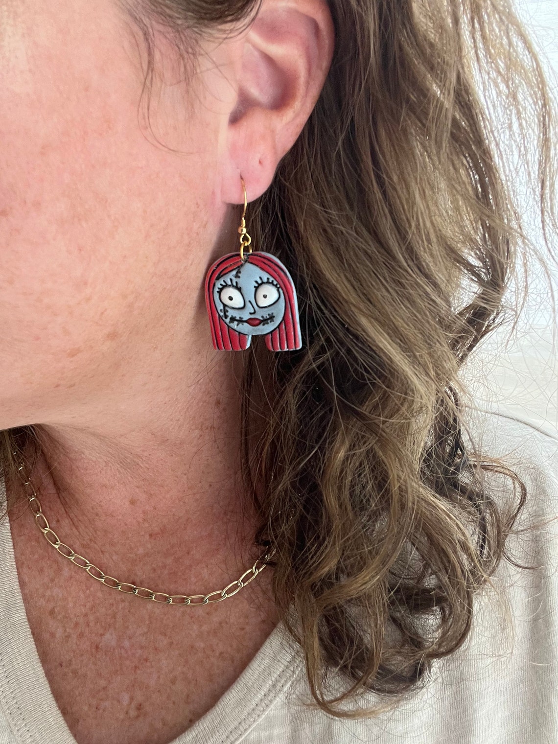 Jack and Sally Clay Earrings - Etsy