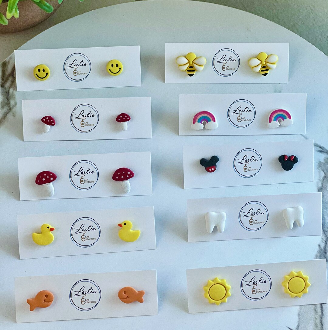 Build Your Own Clay Stud 2 Pack Fun Edition - Etsy