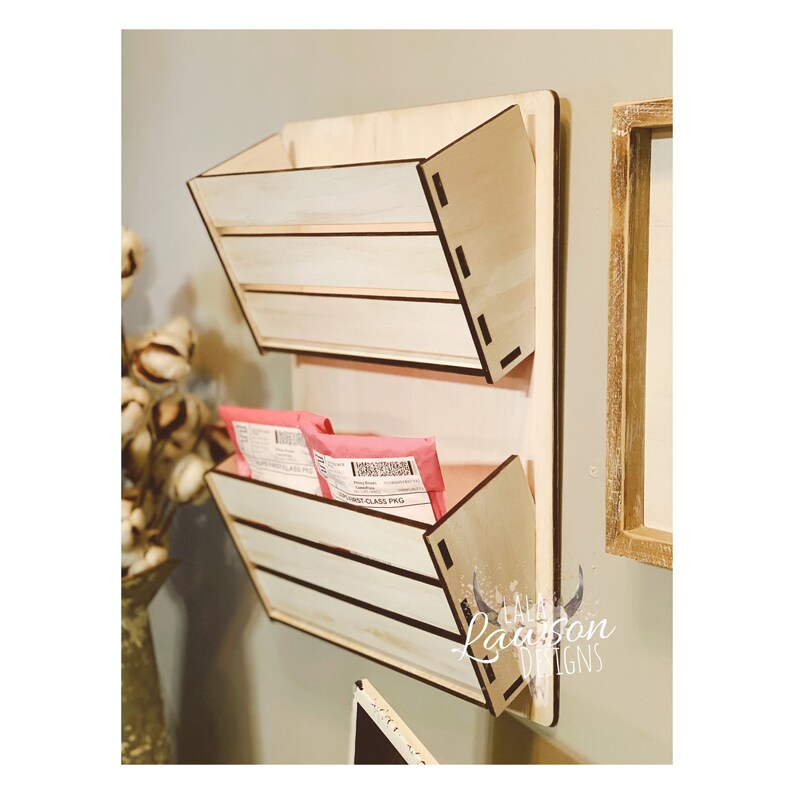 Crate Mail Organizer SVG PDF Laser Ready File Glowforge - Etsy