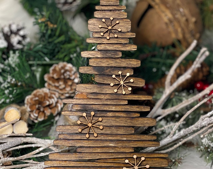 Rustic Christmas Tree SVG, Glowforge Ready File - Etsy