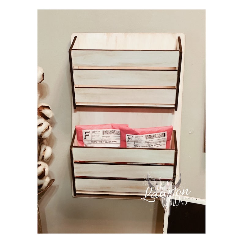 Crate Mail Organizer SVG PDF Laser Ready File Glowforge | Etsy