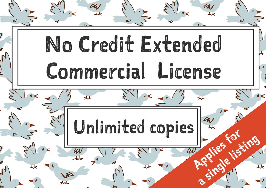 Extended Commercial License for One Product unlimited, No Credit - Etsy