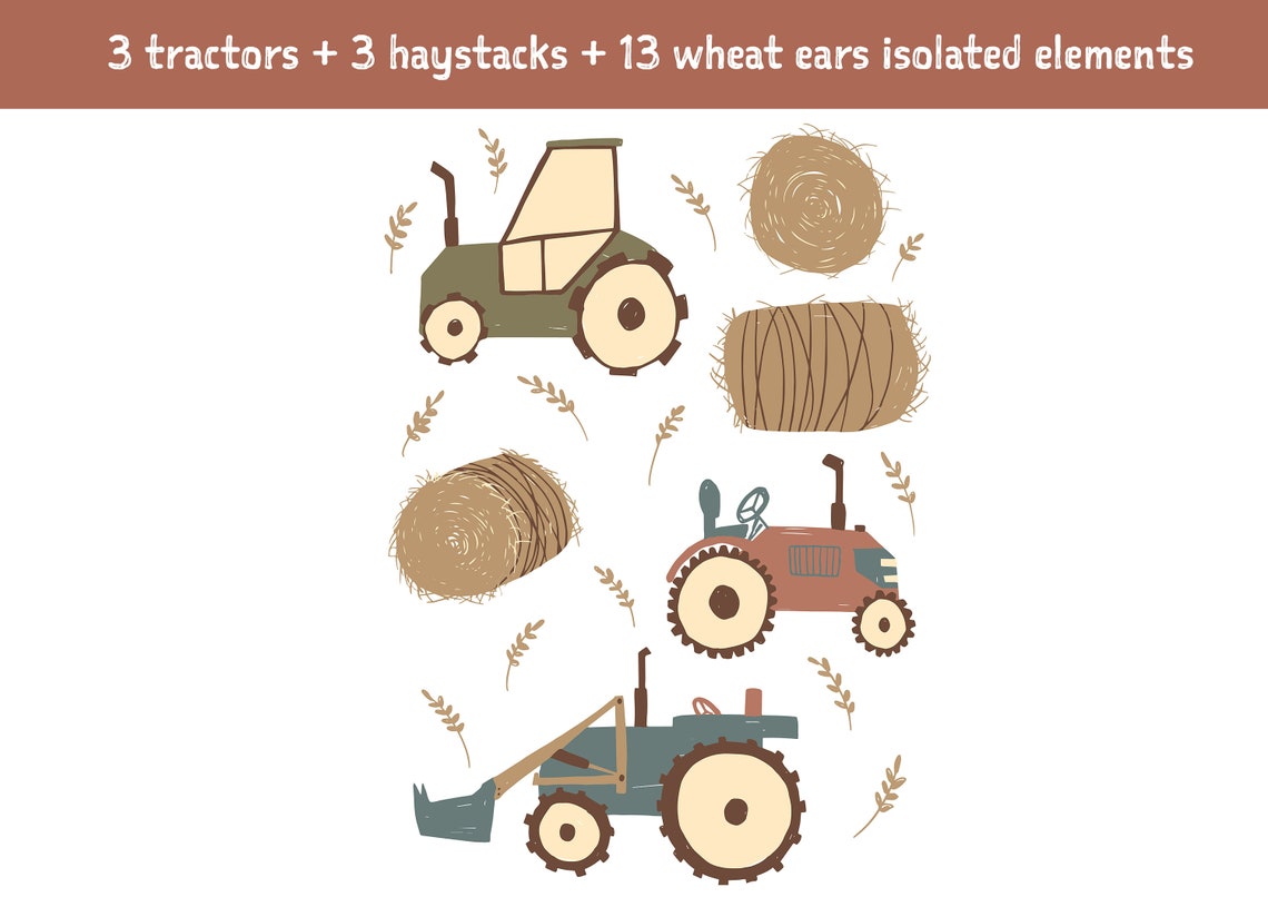 Farm and Barn Animals Set Clipart Bundle 90 Elements - Etsy