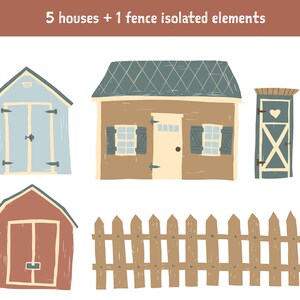 Farm and Barn Animals Set Clipart Bundle, 90+ Elements, Commercial Use ...