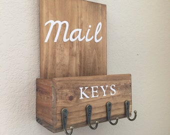 Rustic Mail Organizer - Etsy