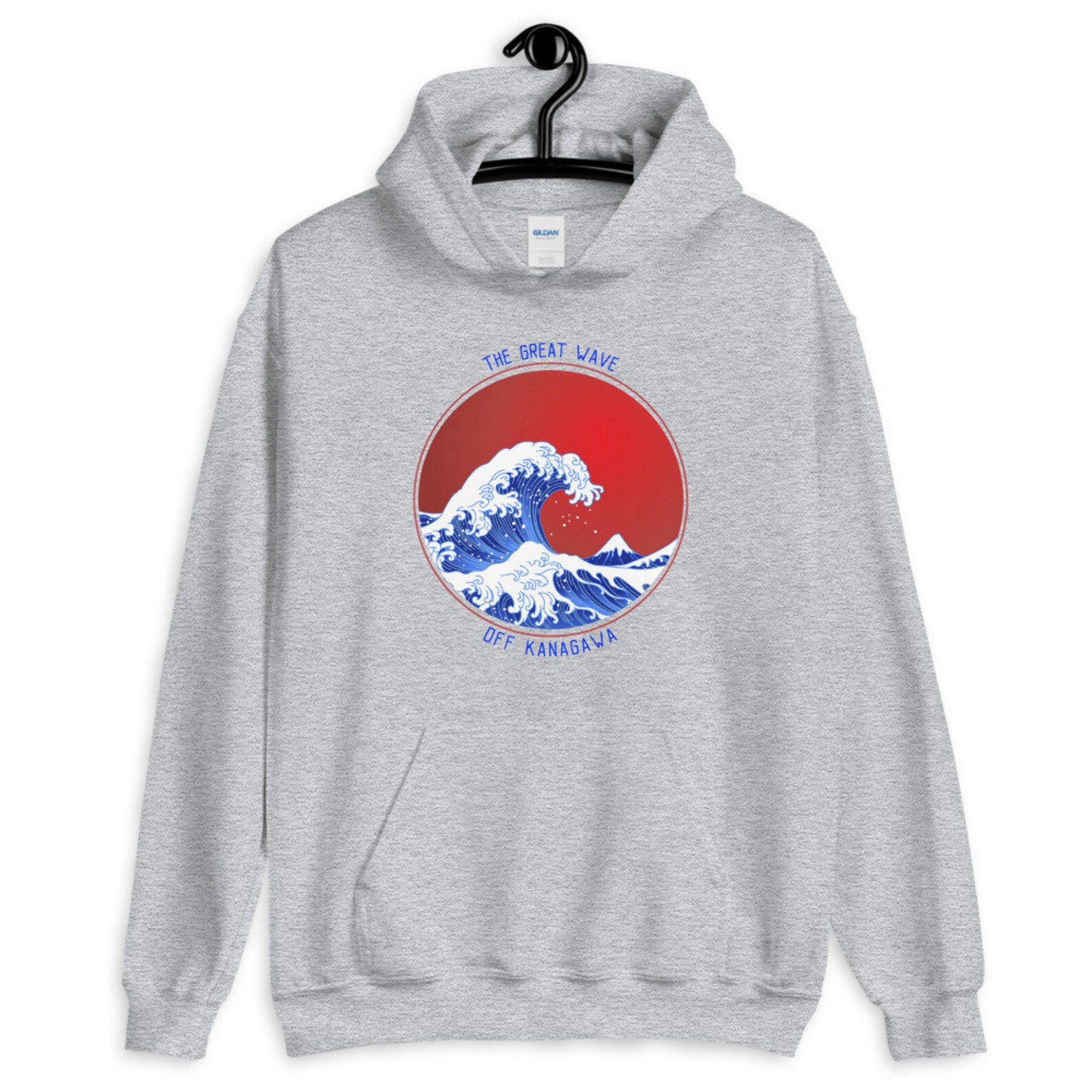 Hokusai Wave Hoodie the Great Wave off Kanagawa Japanese | Etsy