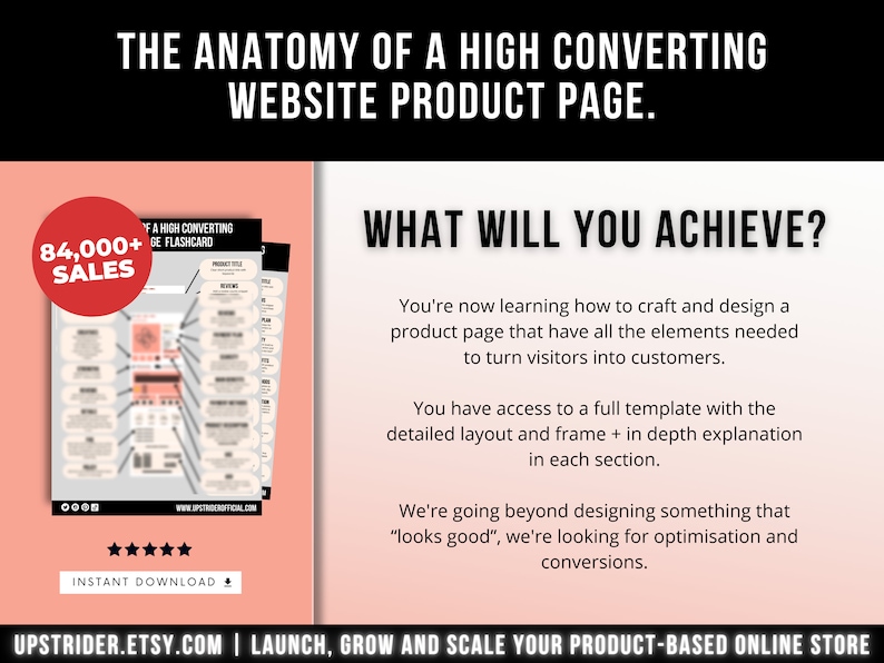 High Converting Product Page Template for Ecommerce Website - Etsy