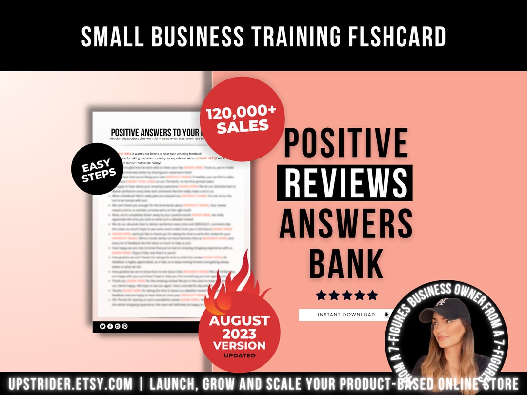 The Ultimate Positive Reviews Responses Examples Template Etsy and ...