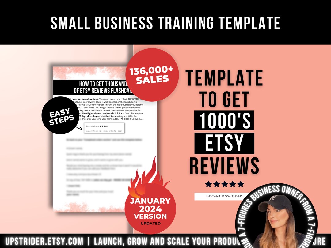 How to Get Thousands of Etsy Reviews Small Business Flashcard, Selling ...
