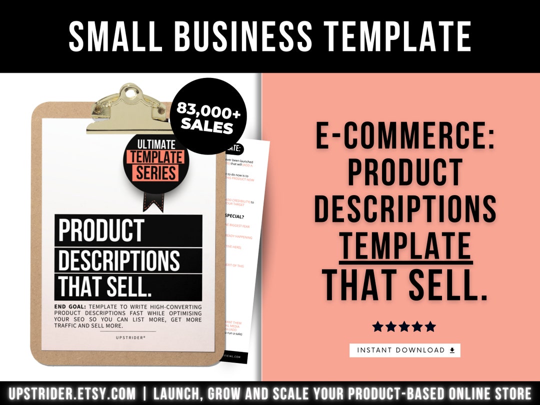 How to Write Listing Product Descriptions That Sell Template - Etsy