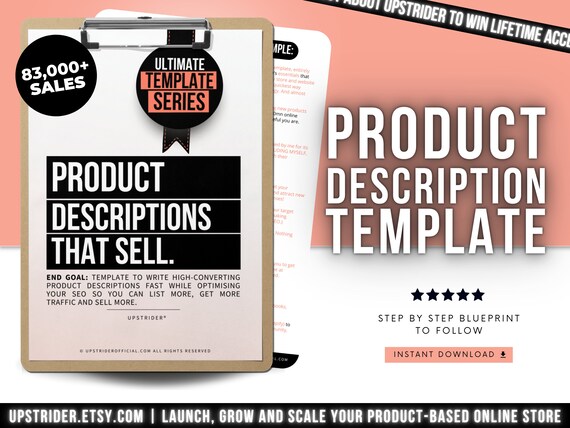 How to Write Listing Product Descriptions That Sell Template - Etsy