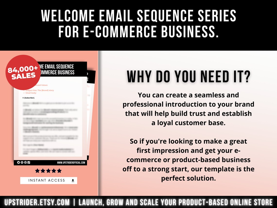 Welcome Email Sequence Template for Product-based & E-commerce Business ...