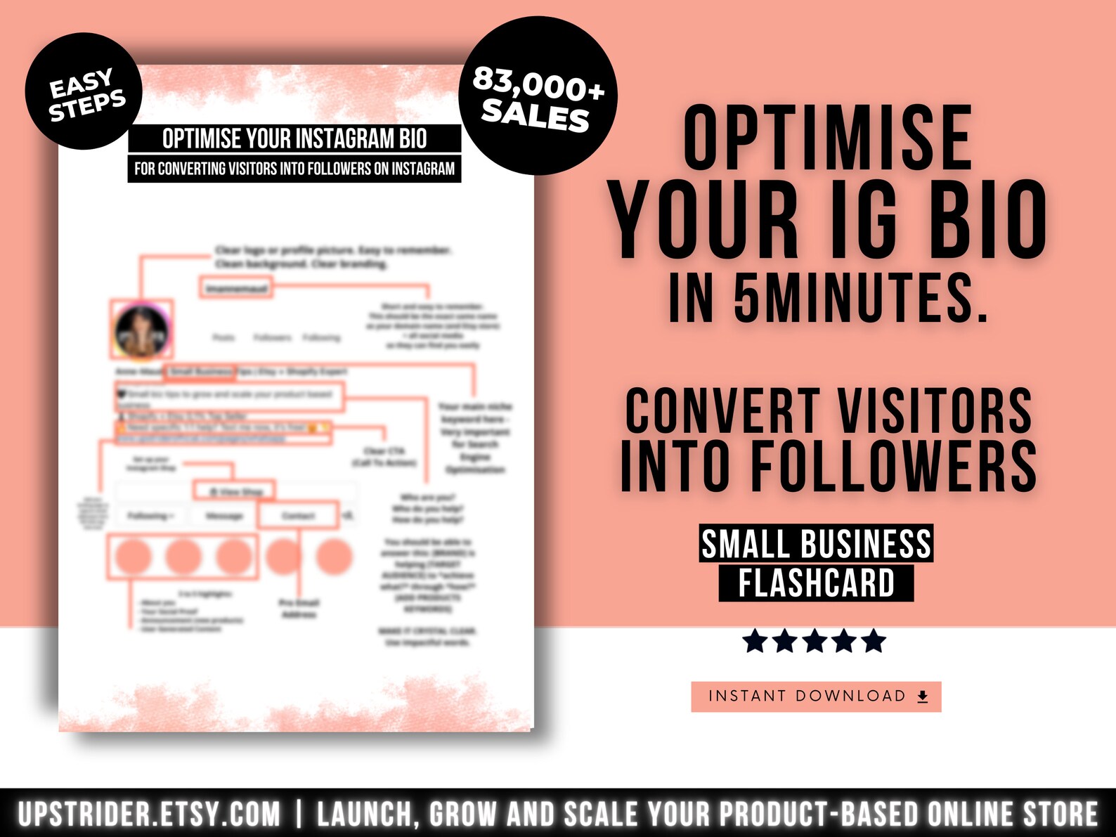 Instagram Account Optimisation Small Business Flashcard, How to ...