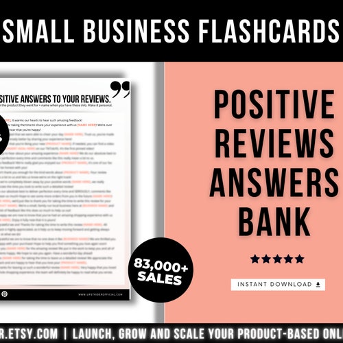 The Ultimate Positive Reviews Responses Examples Template - Etsy