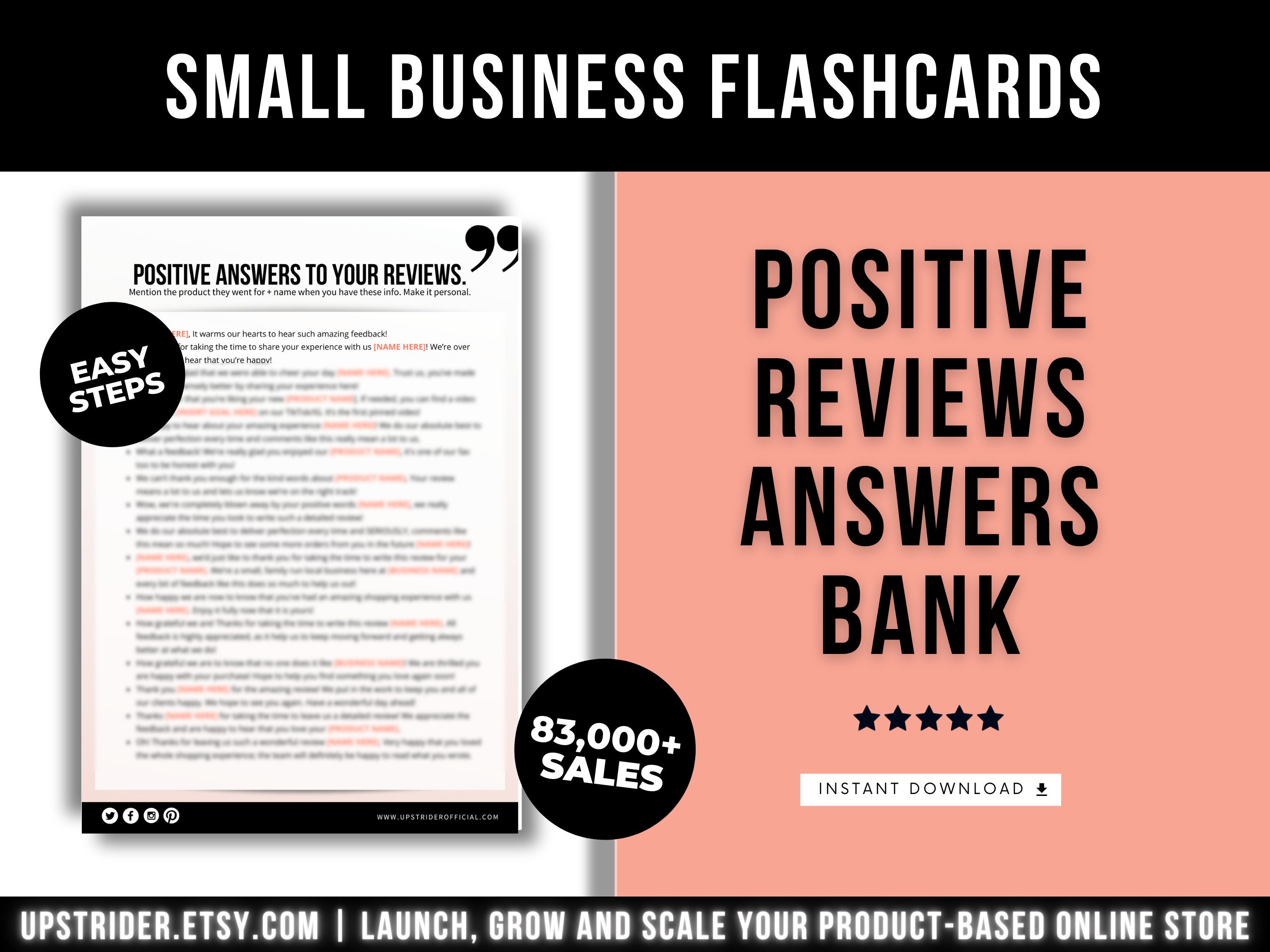 The Ultimate Positive Reviews Responses Examples Template - Etsy