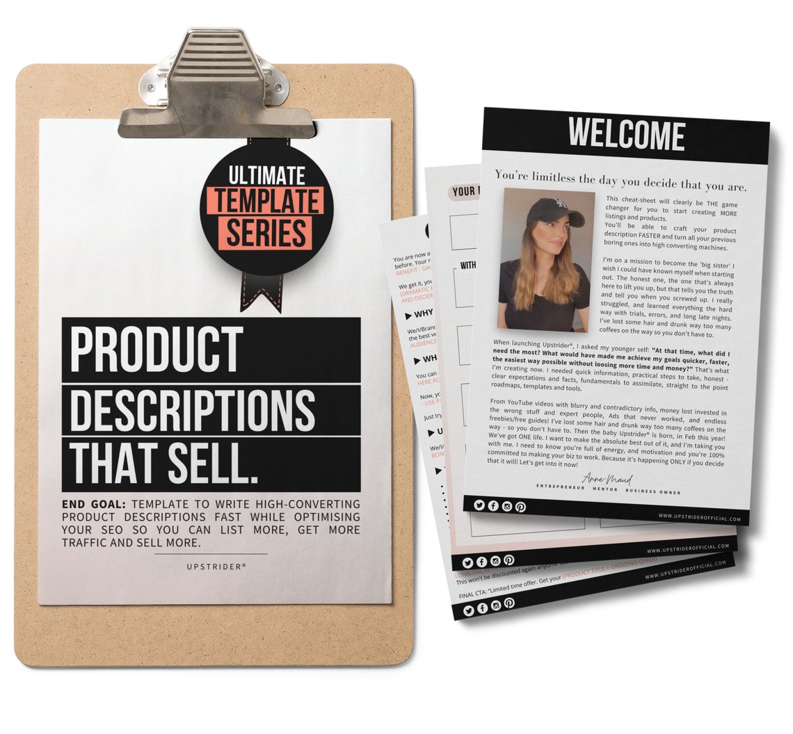 How to Write Listing Product Descriptions That Sell Template Cheat ...