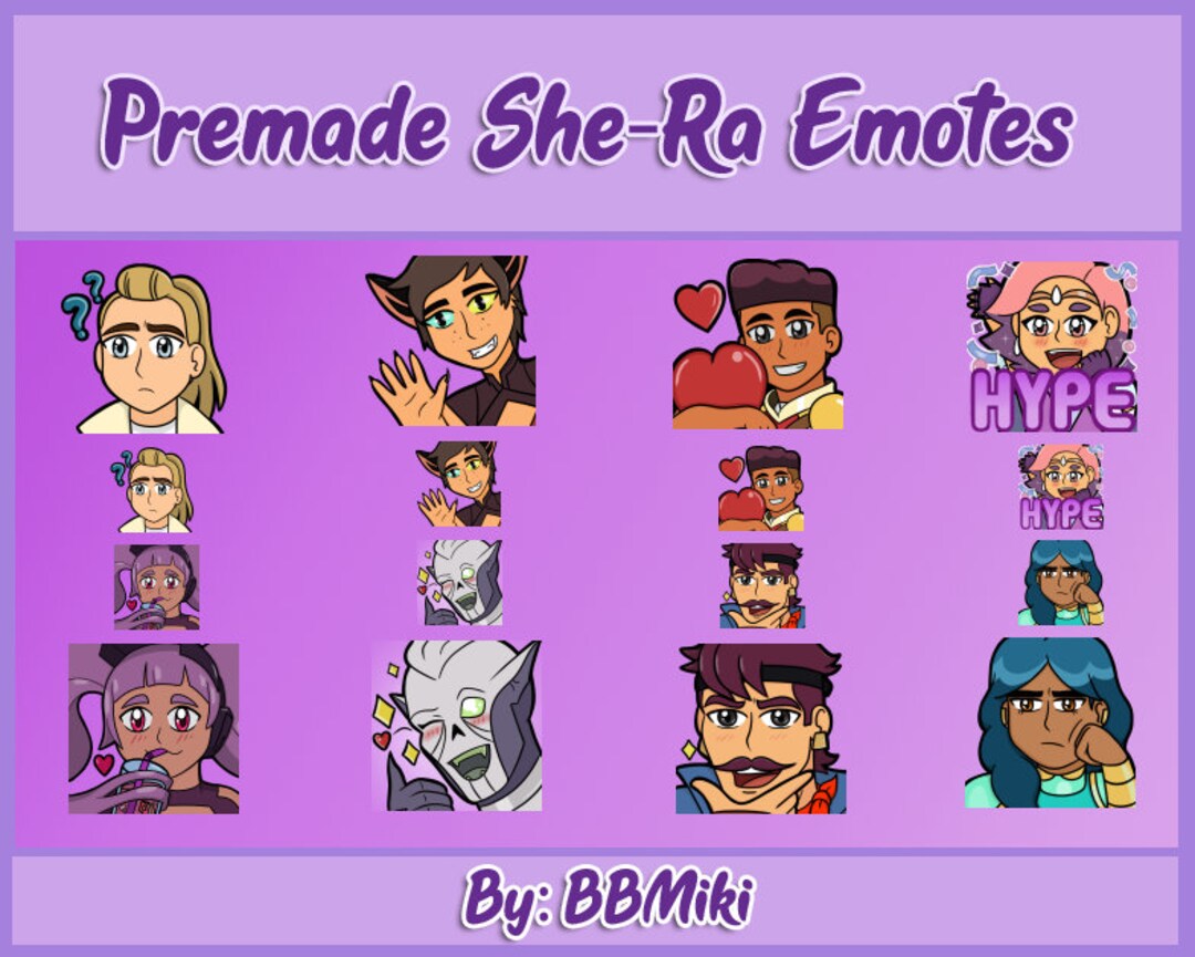 Premade P2U: 8 She-ra Emotes Bundle - Etsy