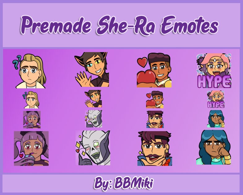 Premade P2U: 8 She-ra Emotes Bundle - Etsy