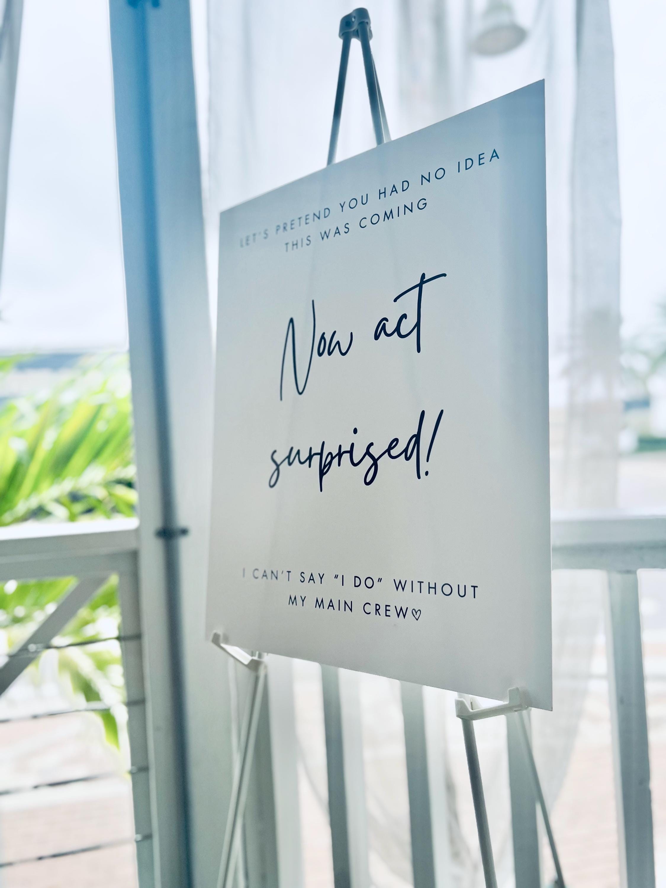 Bridesmaid Proposal Welcome Sign | Minimalist Black and White Wedding ...