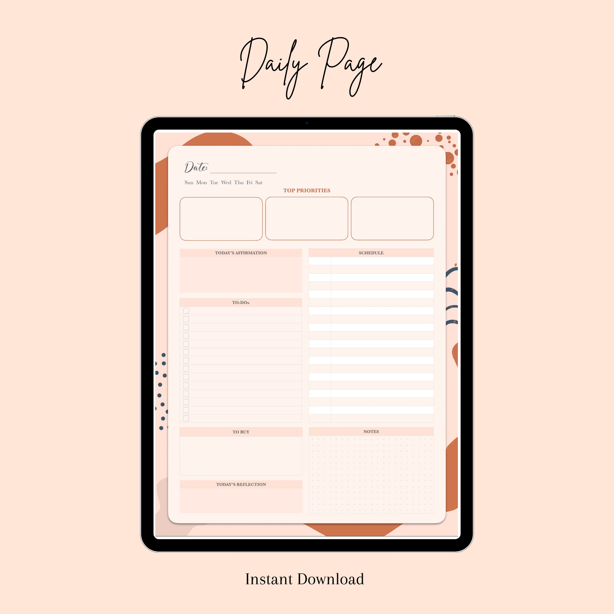Daily Digital Notepad, Vertical, Portrait, Minimal, Goodnotes ...