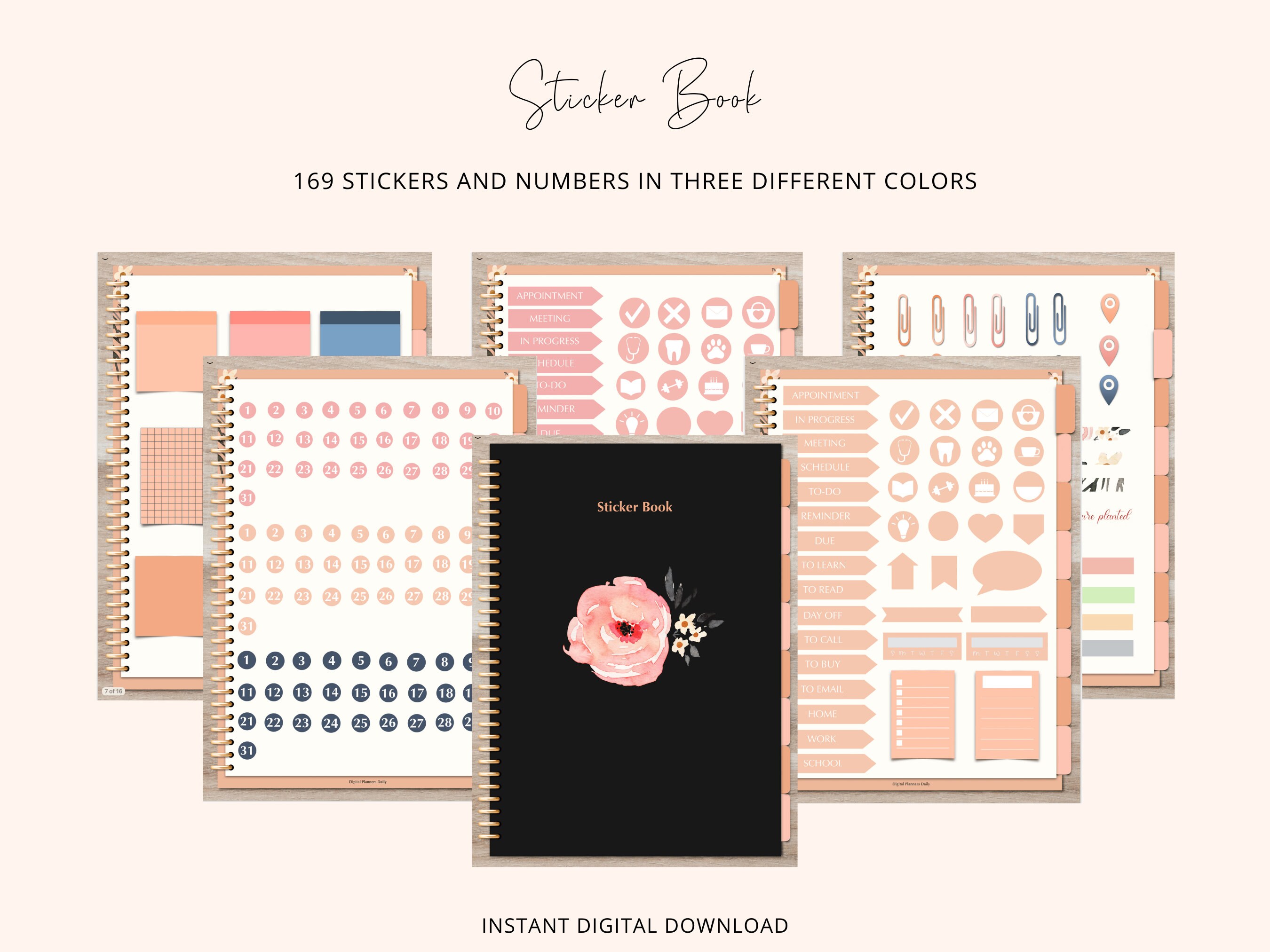 Digital Planner Undated Portrait | Vertical Weekly With Daily Templates ...