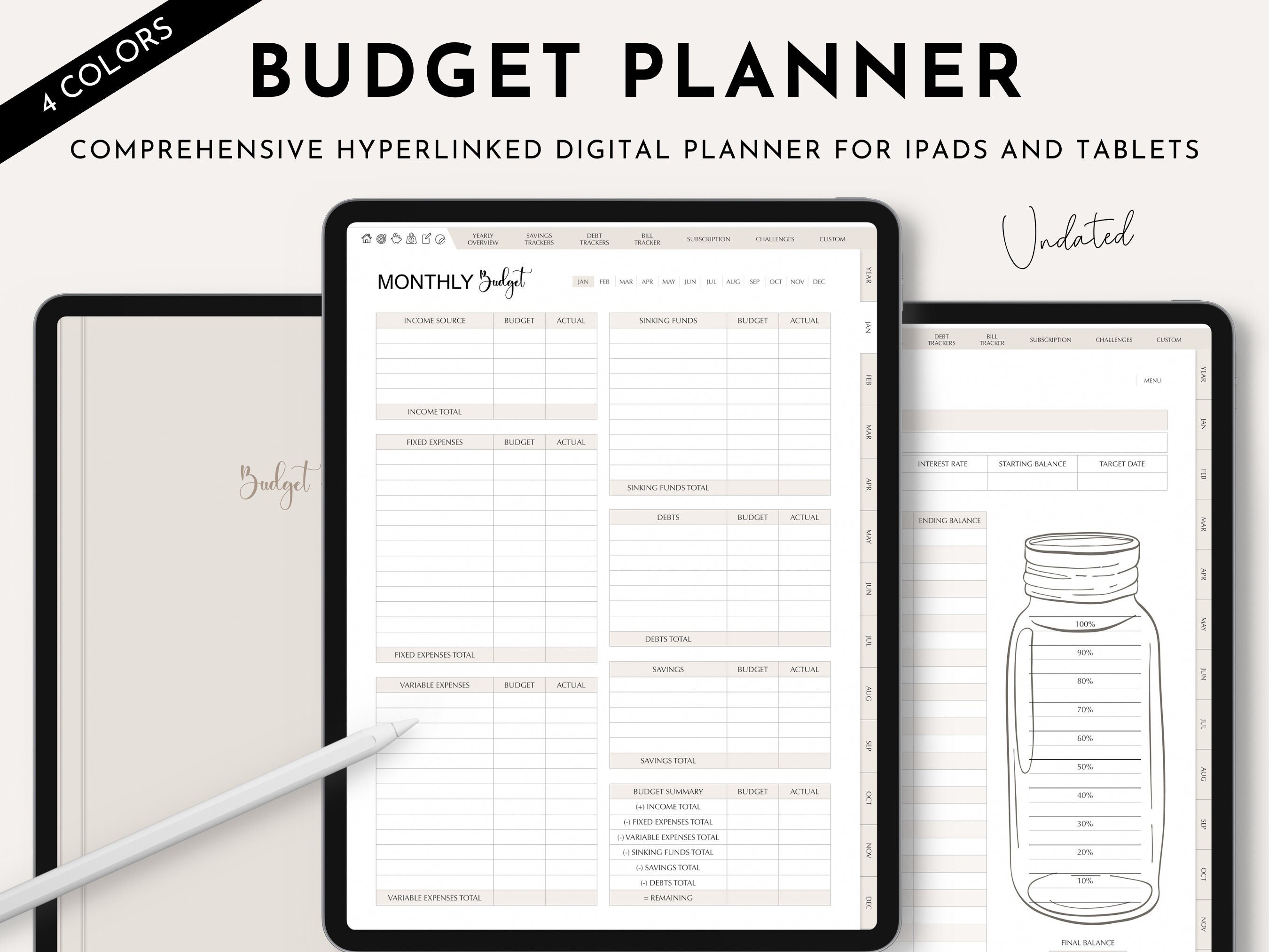 Digital Budget Planner Digital Finance Planner Paycheck - Etsy Australia