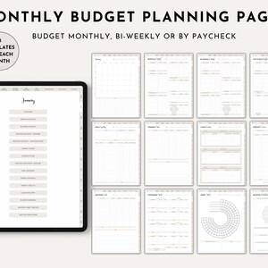 Digital Budget Planner, Digital Finance Planner, Paycheck Budget, Bi ...
