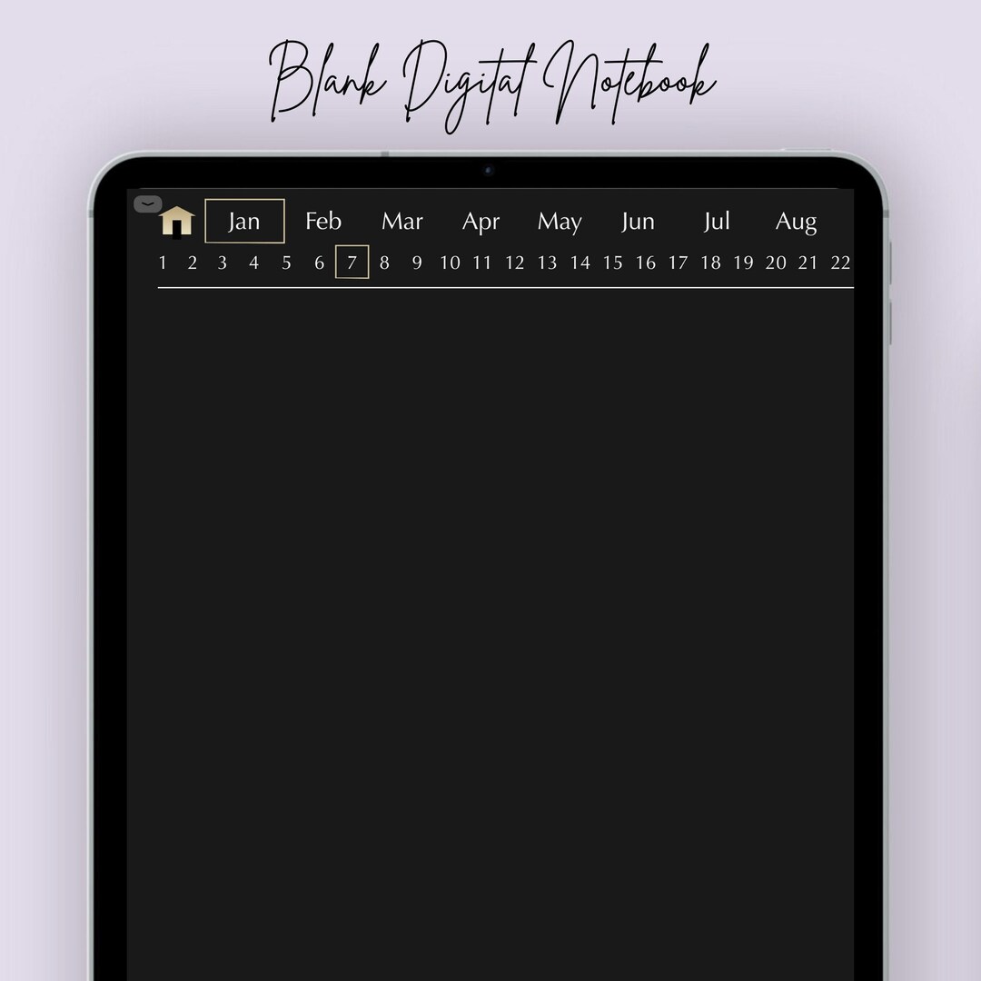 Digital Notebook Blank, Hyperlinked, Daily, Weekly, Monthly, Digital ...