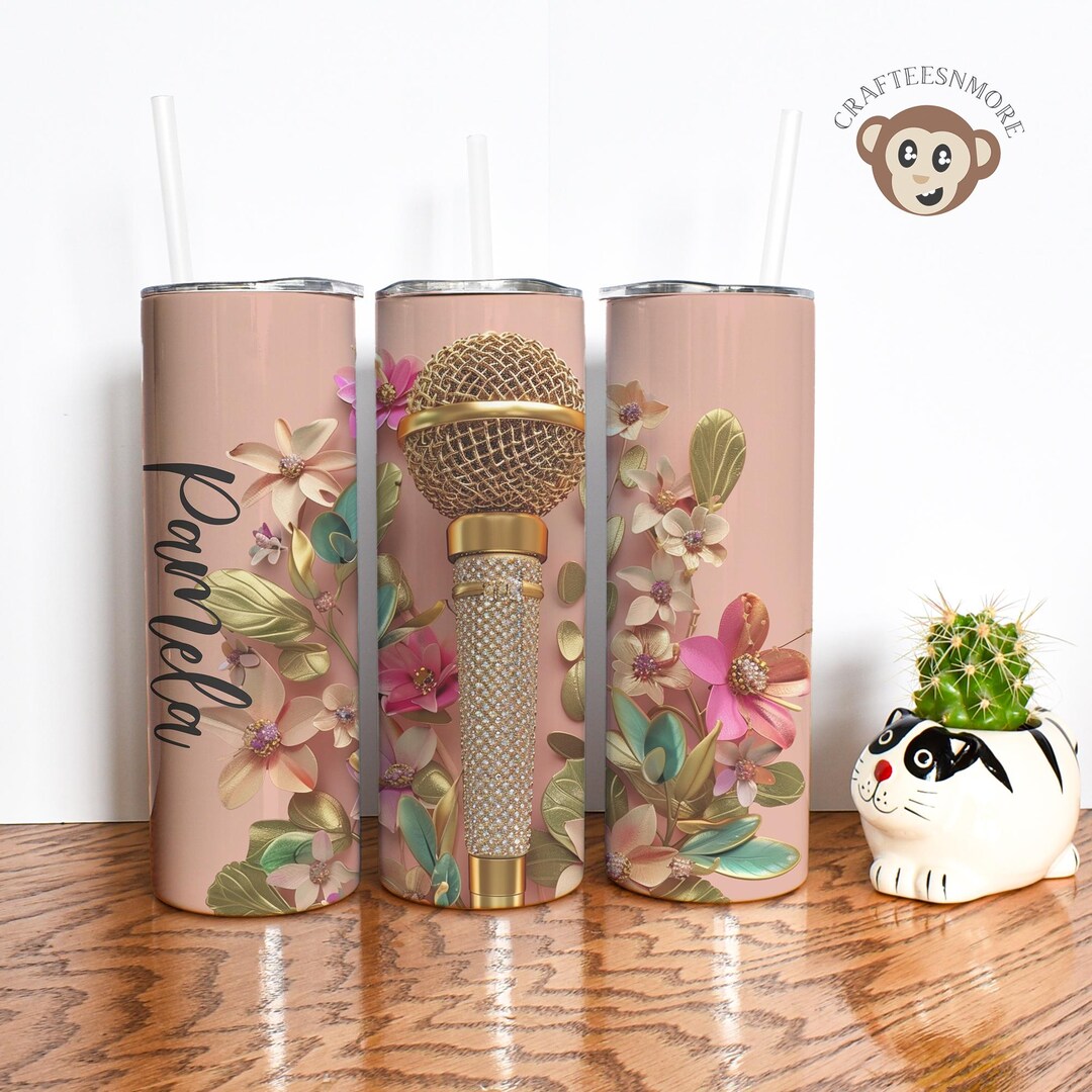 Personalized Singer Tumbler, Microphone Cup , Gift for Singers - Etsy