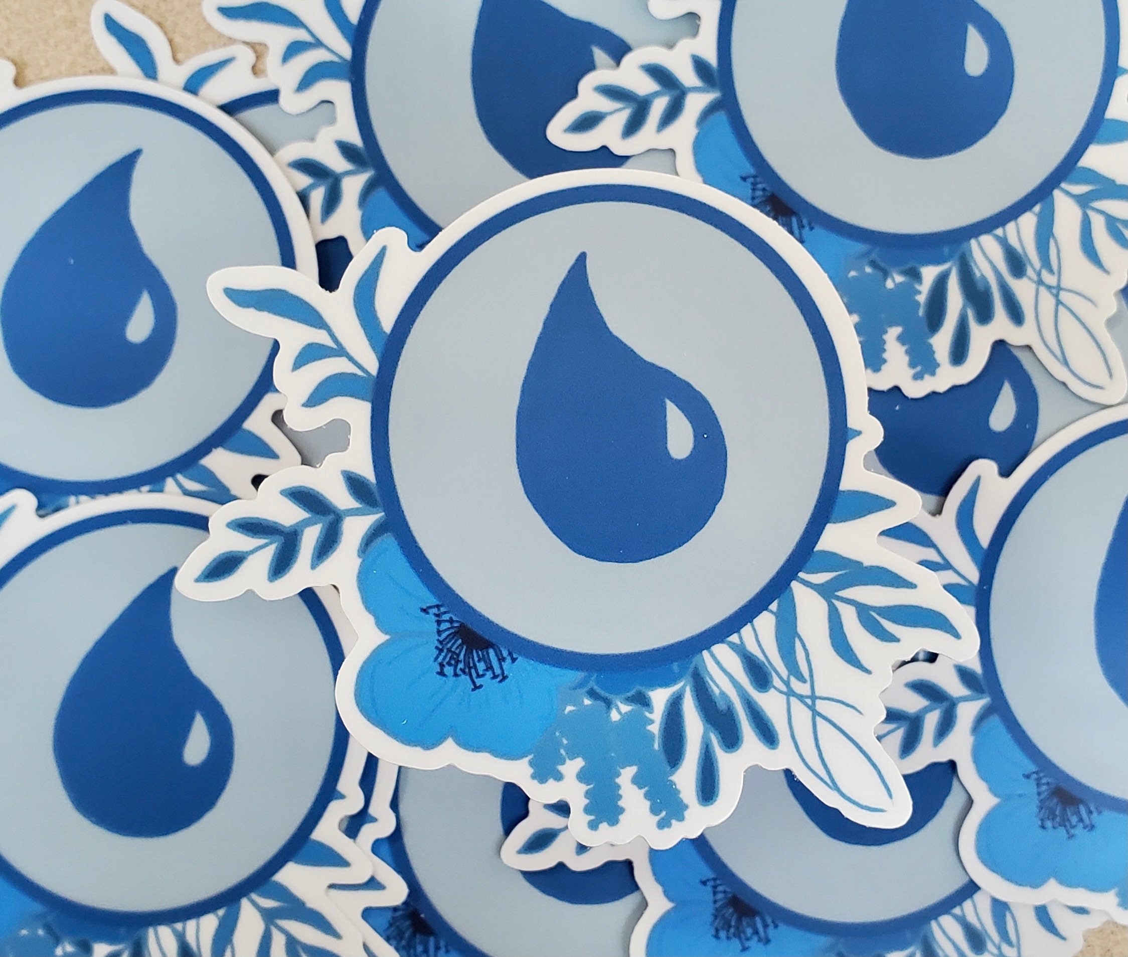 Magic The Gathering Inspired Mana Symbol Sticker Azul Etsy