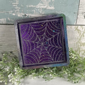 Spider Web Tray Coaster, Halloween Decor, Witchy Gift, Witchy Decor ...