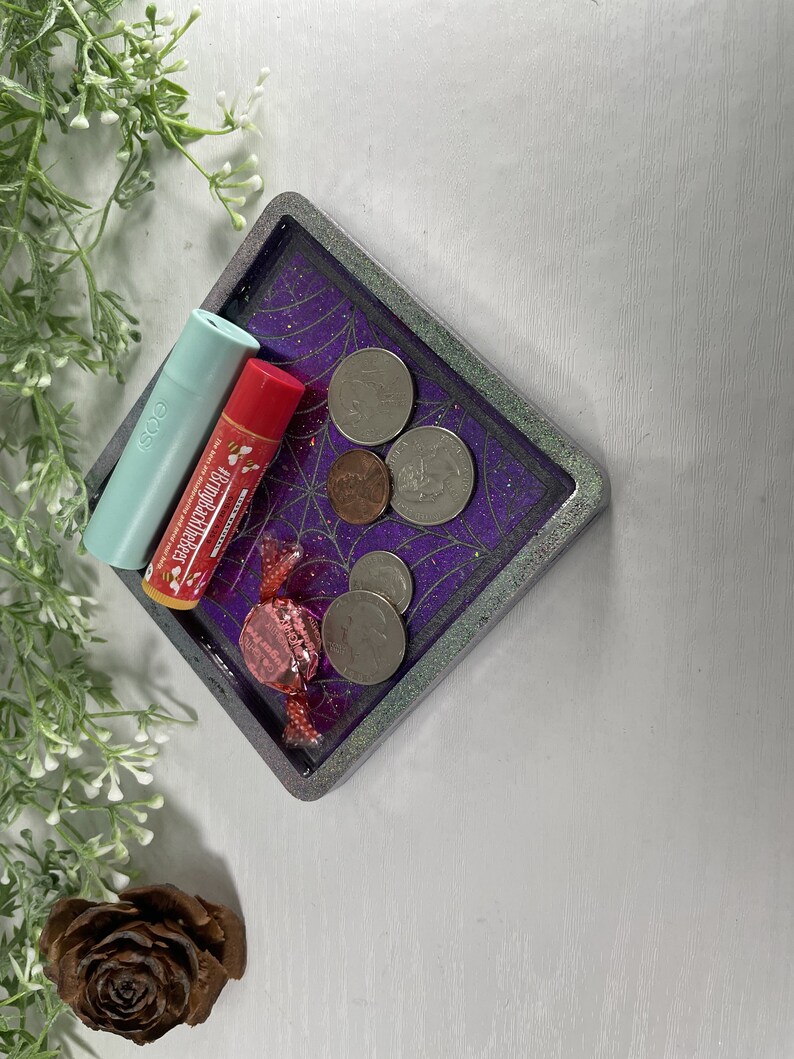 Spider Web Tray Coaster Halloween Decor Witchy Gift - Etsy