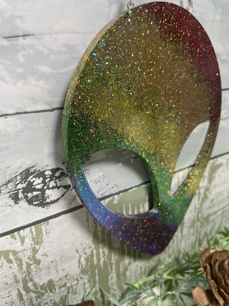 Alien Head Wall Hanging Alien Art Resin Artwork Resin Wall | Etsy