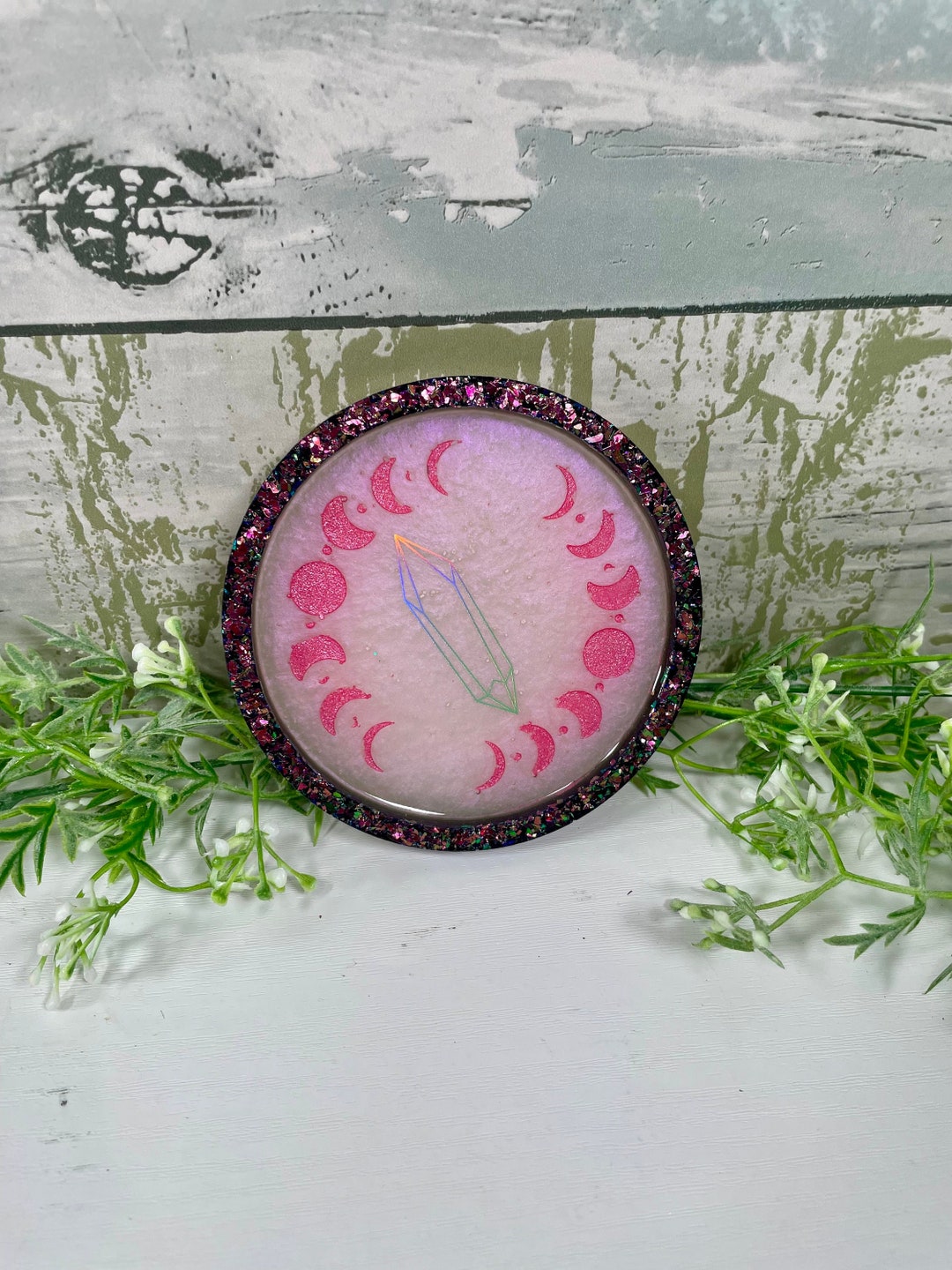 Moon Phases Dish-tray-coaster, Moon Phases Art, Moon Gift, Moon Artwork ...