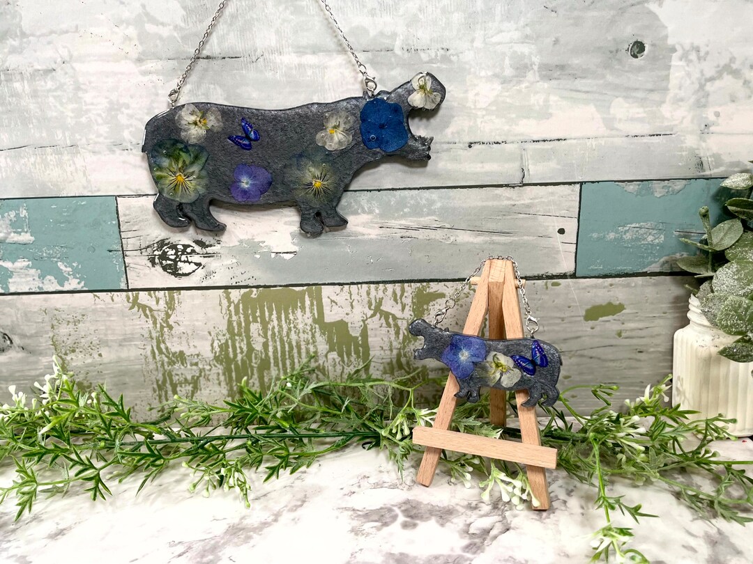 7 Hippo Hippopotamus Wall Art & Mini Hippo Hippopotamus Gift, Hippo ...